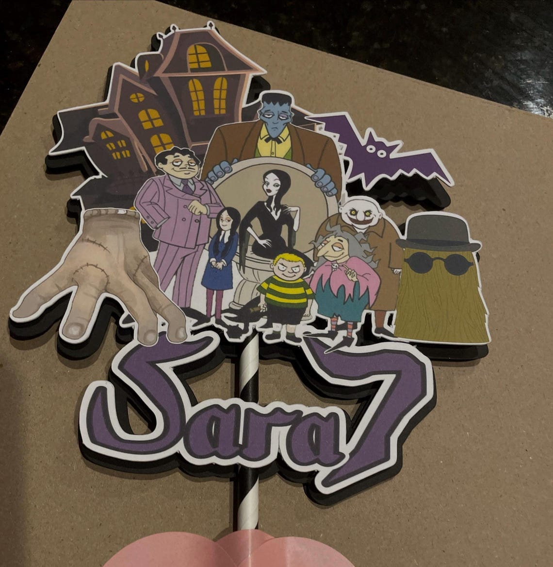 Addams Family Birthday Cake Topper, Personalized Party Decor - Etsy