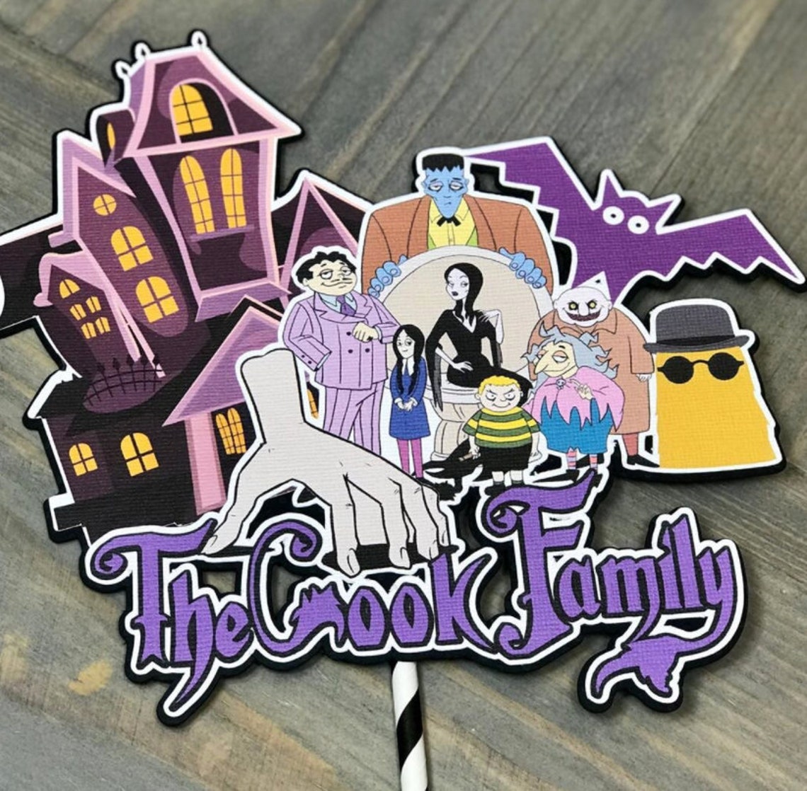 Addams Family Cake Topper Addams Family Birthday Party | Etsy