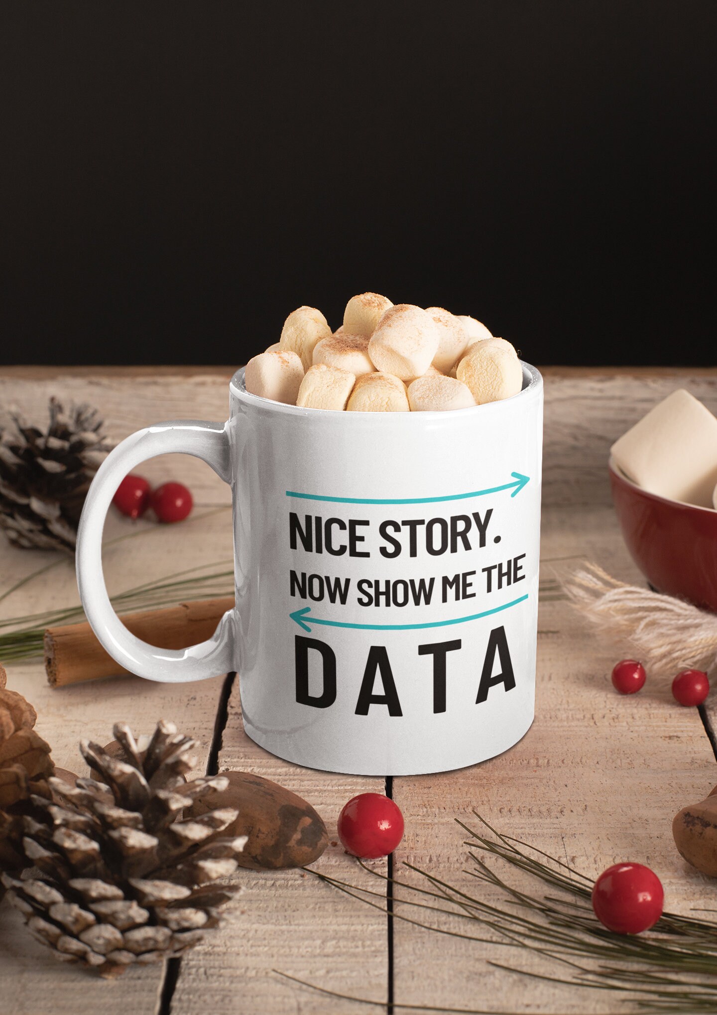 Show Me the Data Coffee Tea Mug - Data Scientist Gift - Engineer Humor ...