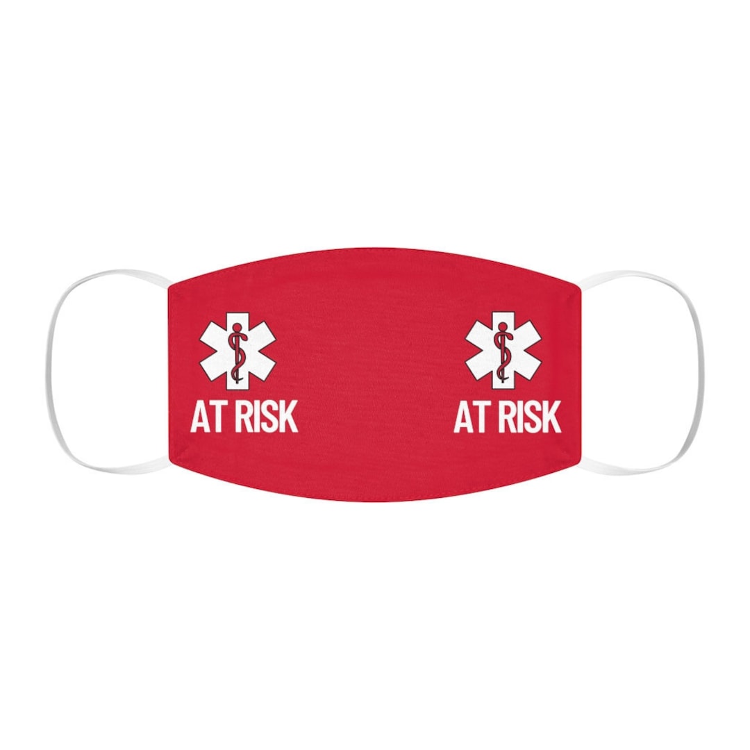 High Risk Alert Snug-fit Face Mask Covering - Covid Safety - Senior ...
