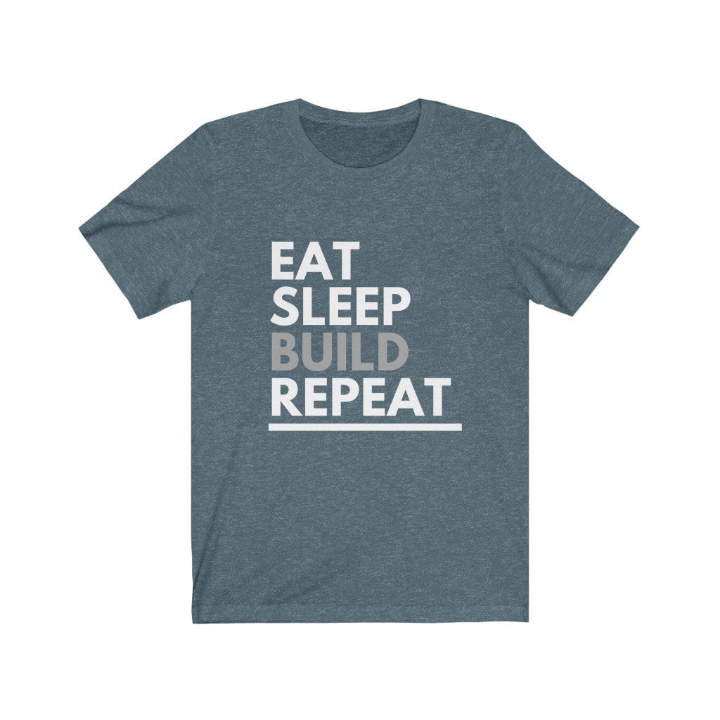 Eat Sleep Build Bella Canvas Soft Unisex Tee - FIRST Robotics Team Gift ...