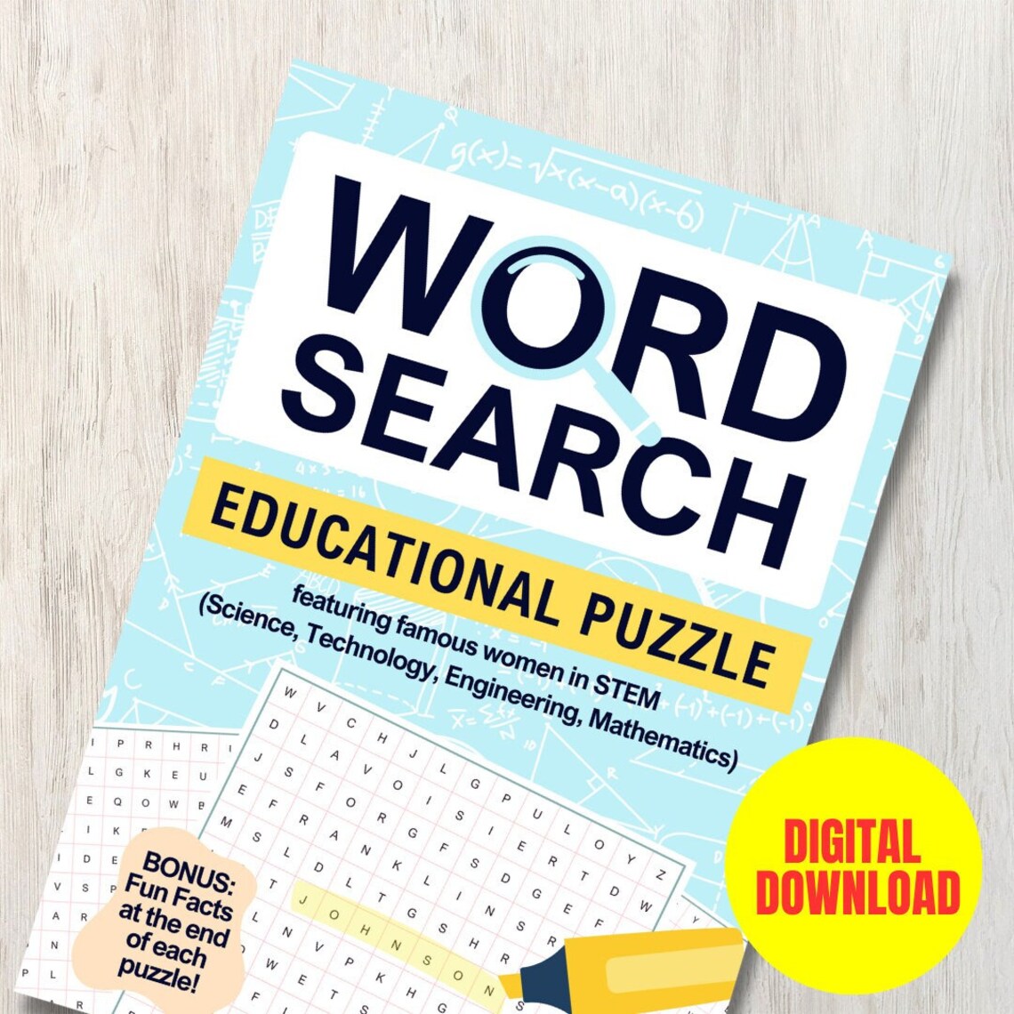 Women in STEM Printable Word Search | Fun Educational Puzzle | Science ...
