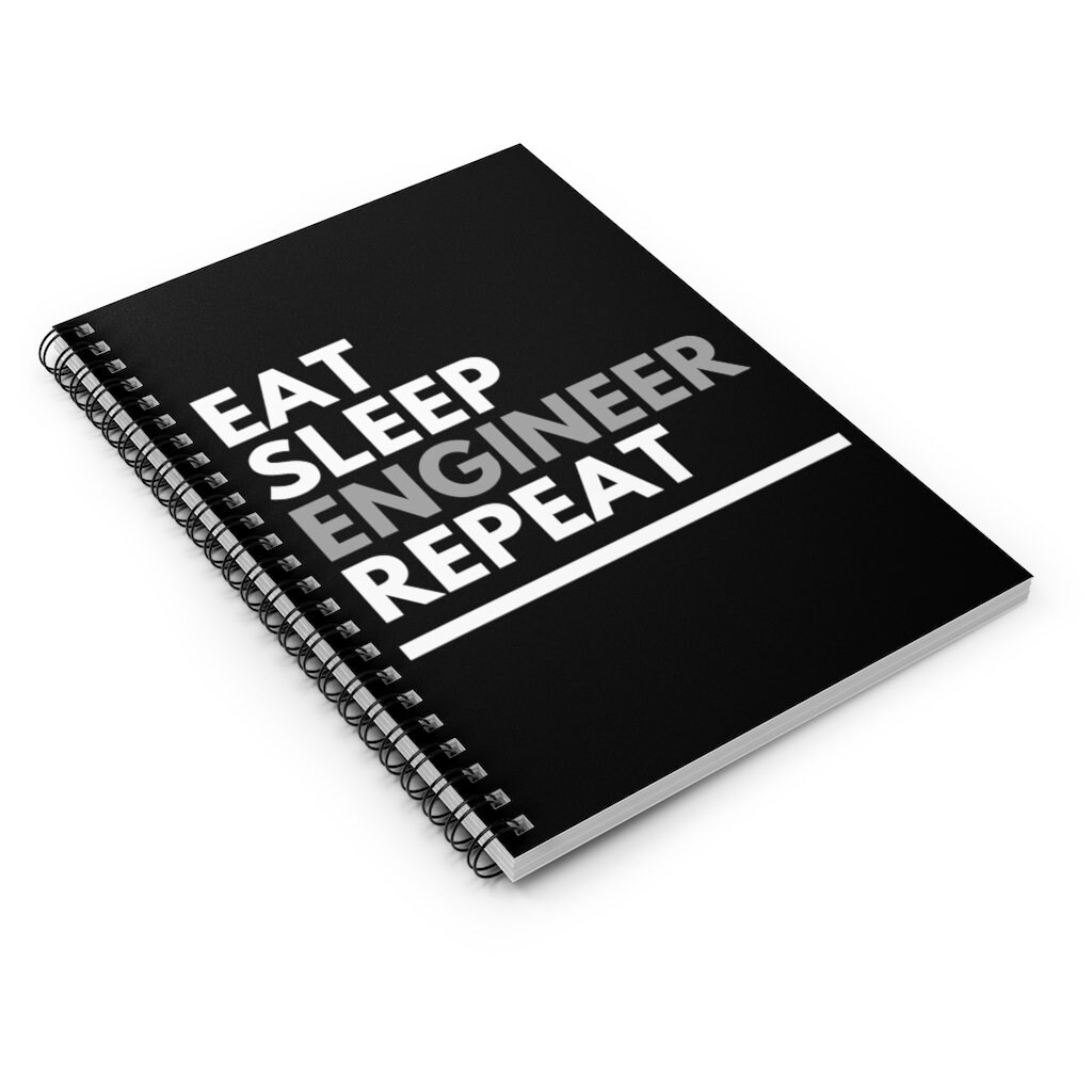 Eat Sleep Engineer 8x6 Notebook - Engineer Gift - Mentor Gift - Teacher ...