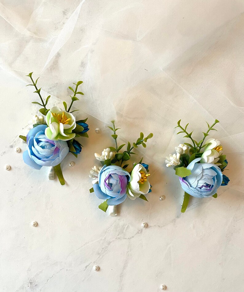 Groomsman Floral Buttonhole Wedding Peony Boutonniere Groom | Etsy