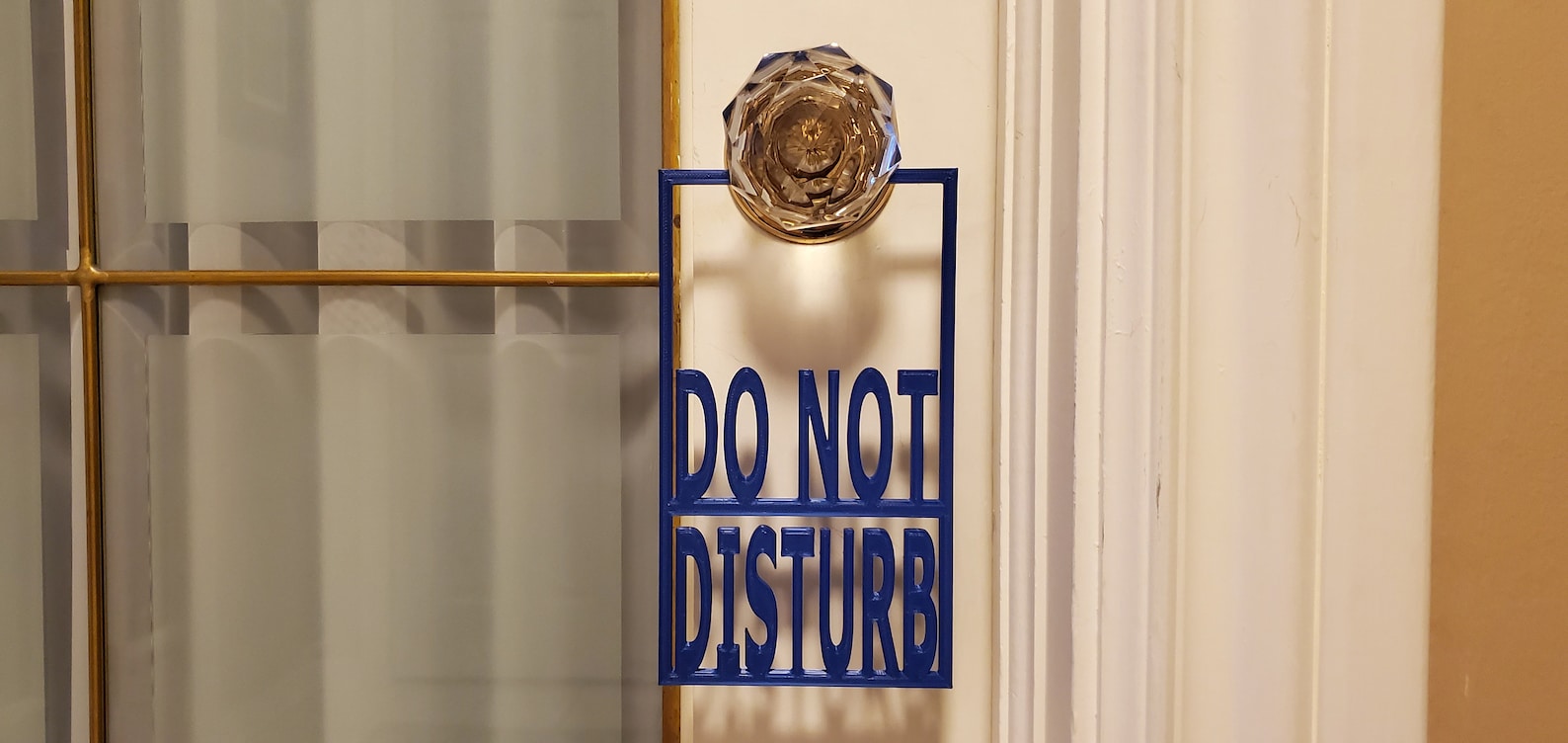 Do Not Disturb - Door Sign, 3D Printed, Biodegradable, Non-toxic, Eco ...
