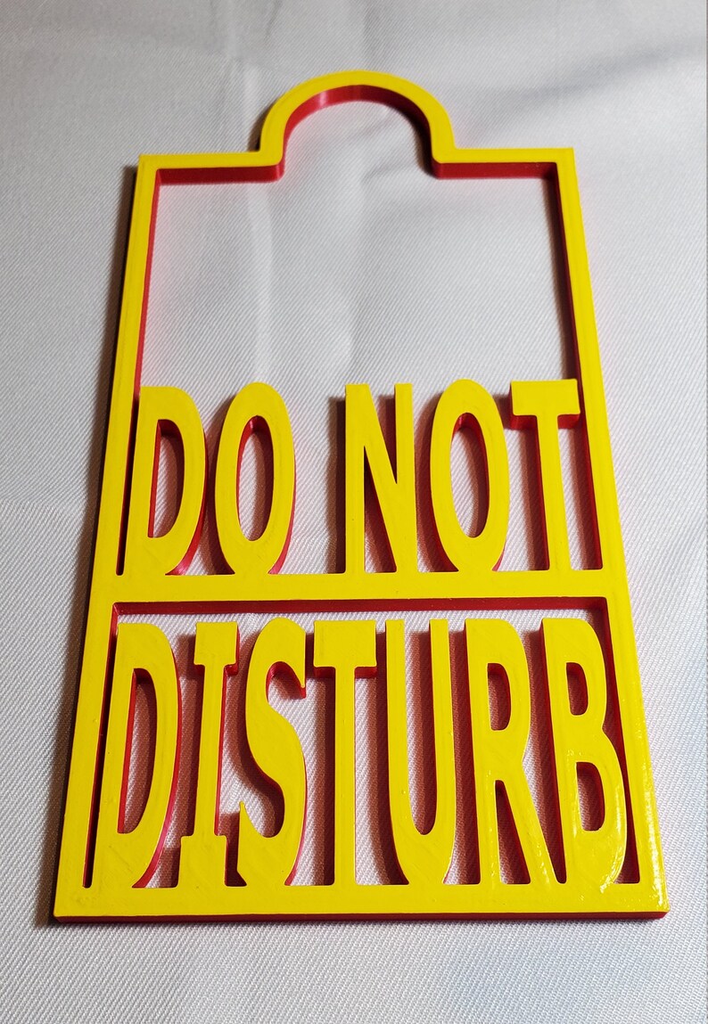 Do Not Disturb Door Sign 3D Printed Hand painted Etsy