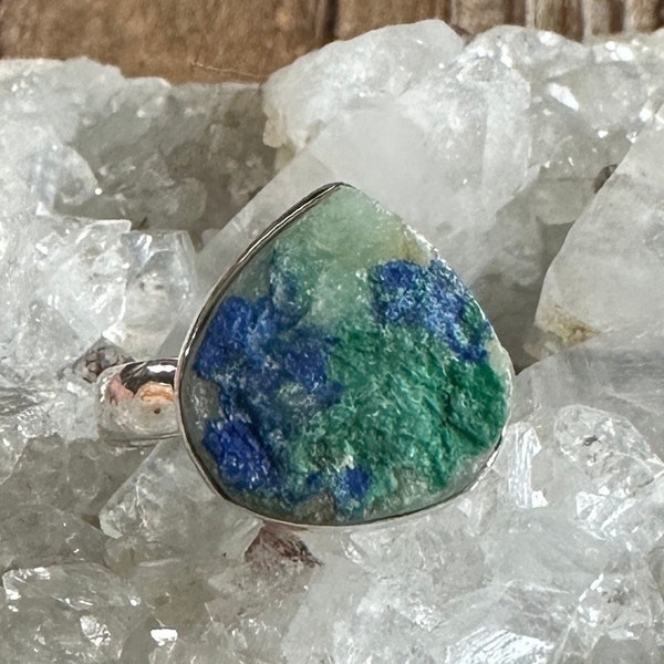 Raw Azurite Ring - Etsy