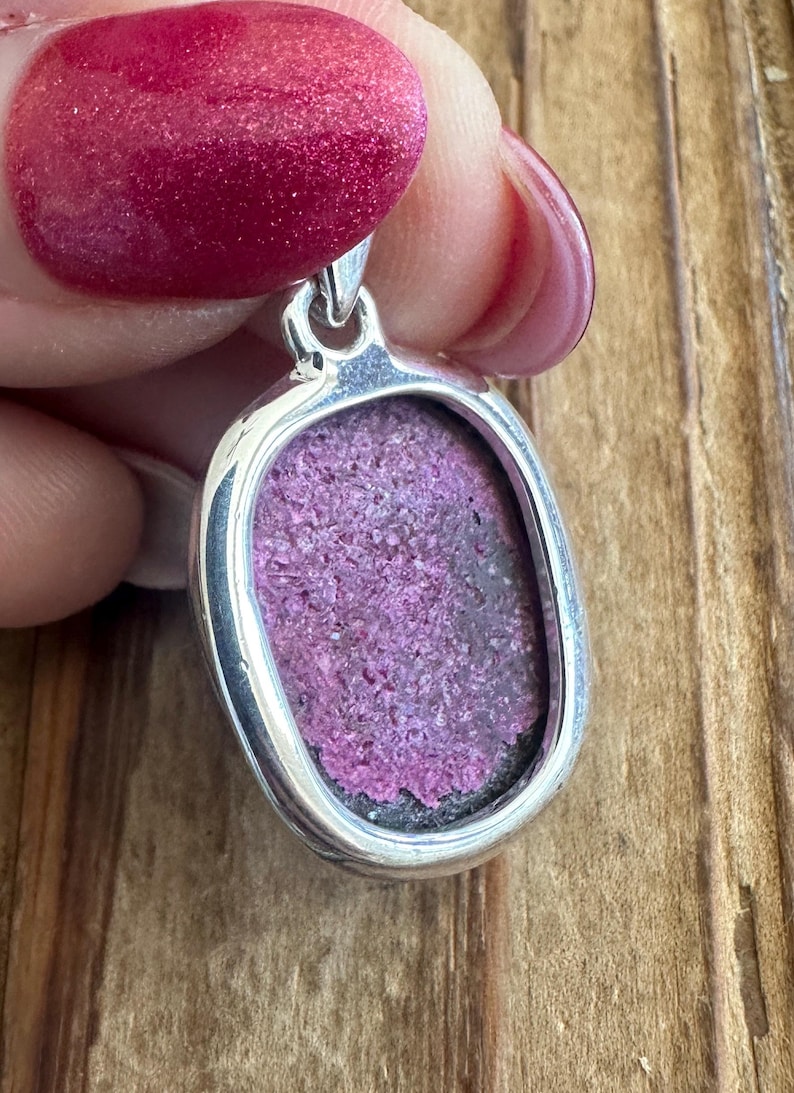 Lodolite Sterling Silver Statement Pendant, Purple Pink Gray Green ...