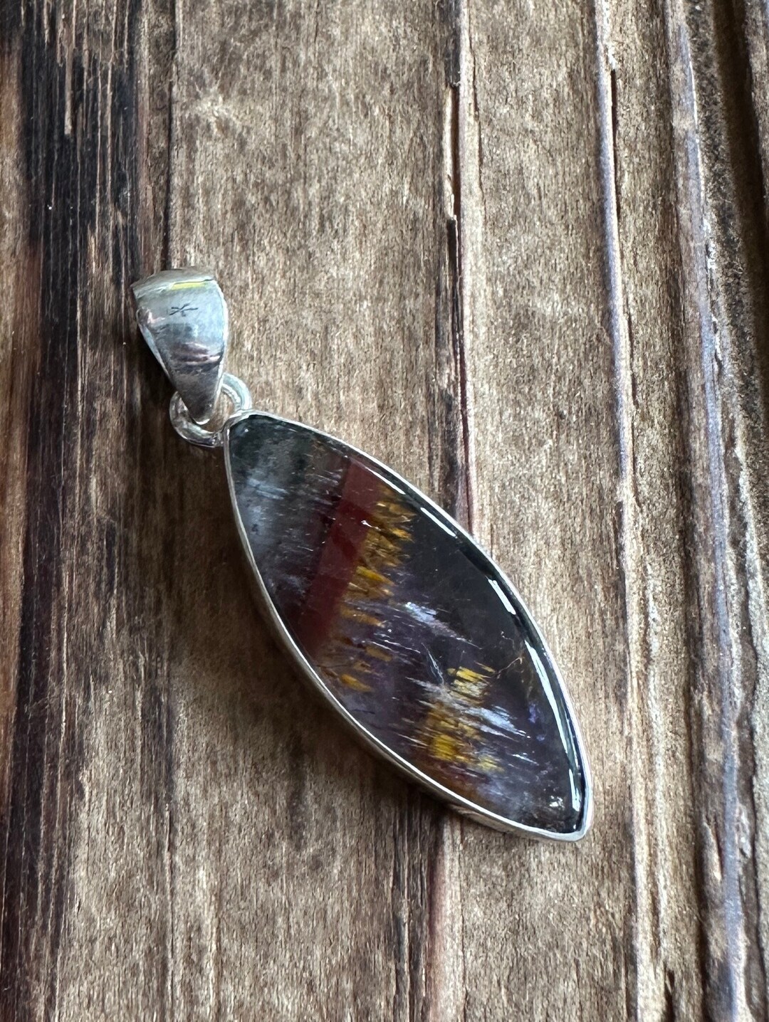 Super Seven Sterling Silver Pendant, Sacred Seven Gem, Melody Stone, 7 ...