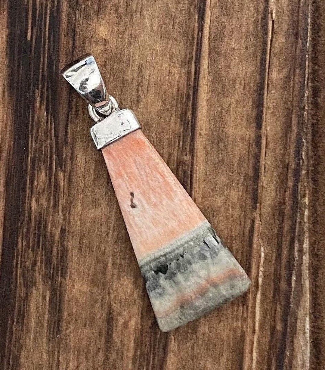 Celestobarite Sterling Silver Pendant, Calcite Barite Gem, Rare ...