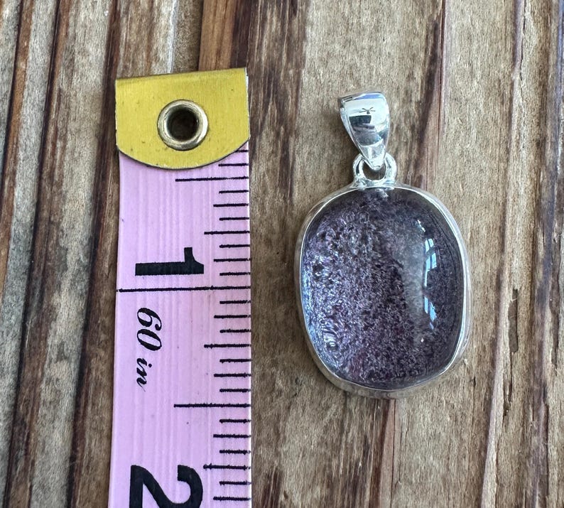 Lodolite Sterling Silver Statement Pendant, Purple Pink Gray Green ...