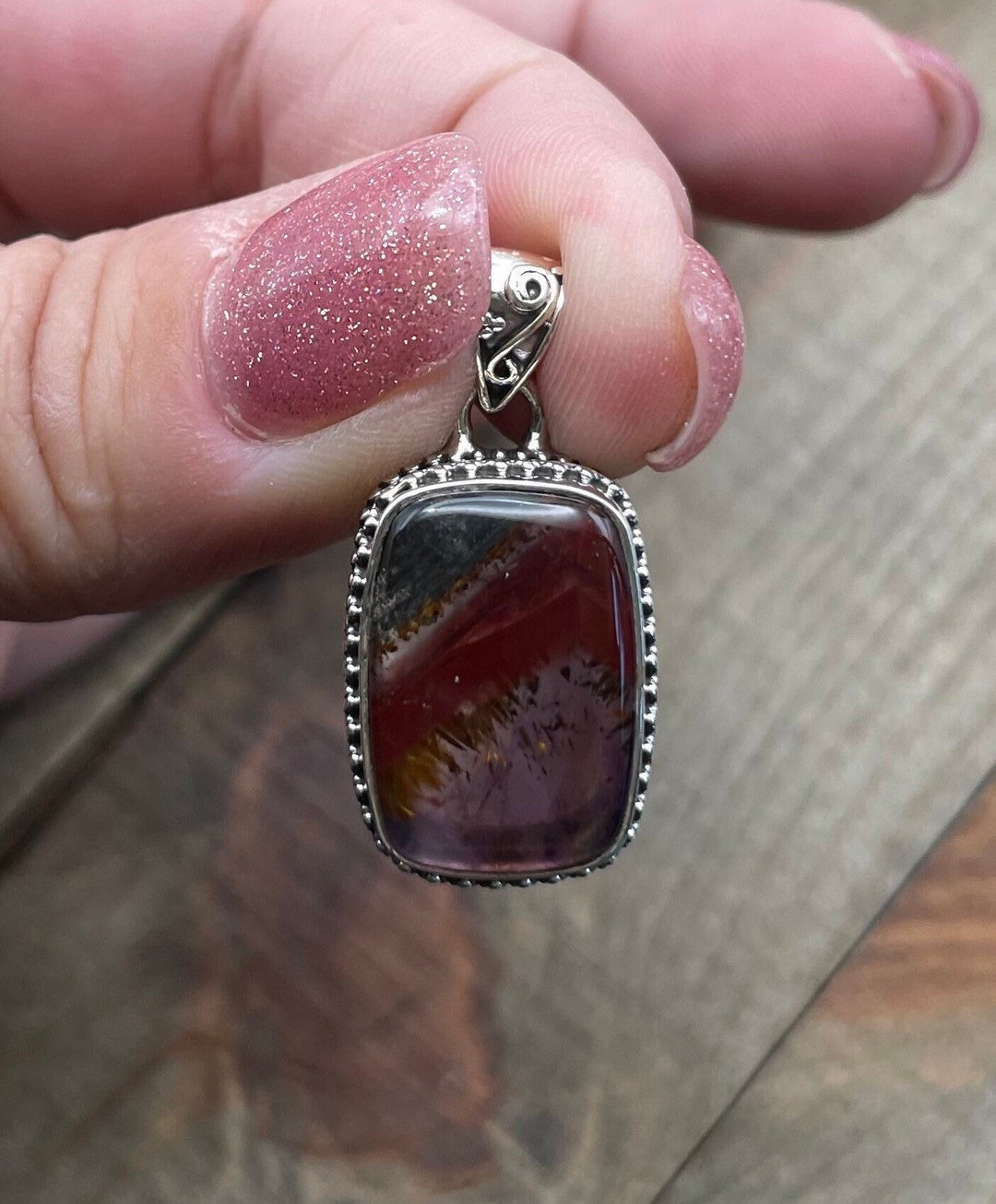 Super Seven Sterling Silver Pendant, Sacred Seven Gem, Melody Stone, 7 ...