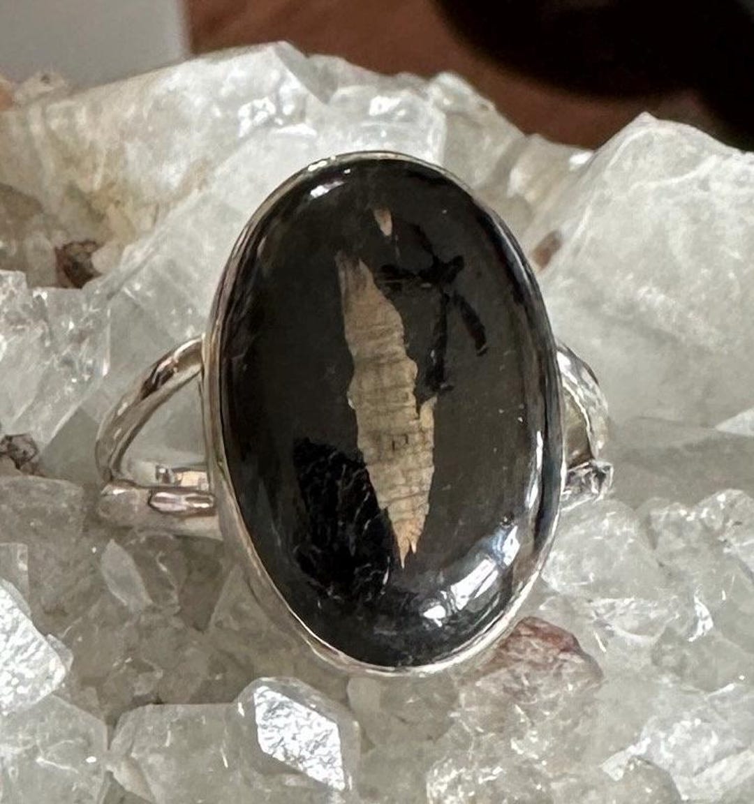 Rare Nuummite Sterling Silver Ring, Size 10, Greenland Gem, Oval ...