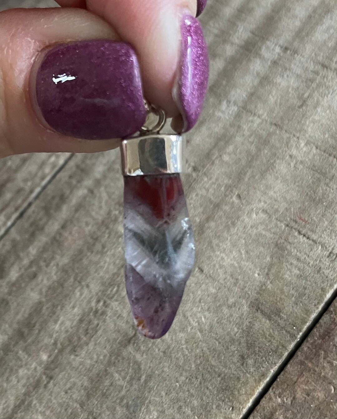 Rough Raw Super Seven Sterling Silver Pendant, Sacred Seven Gem, Melody ...