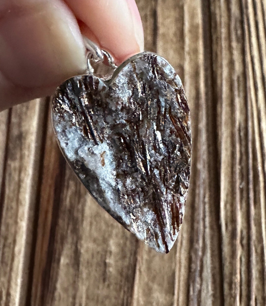 Rare Astrophyllite Sterling Silver Heart Pendant, Russian Gemstone, Top ...