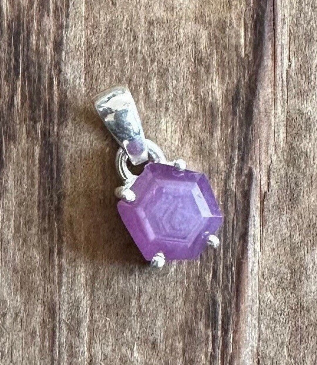 Rare Ruby Stalactite Slice Sterling Silver Pendant, July Birthstone ...