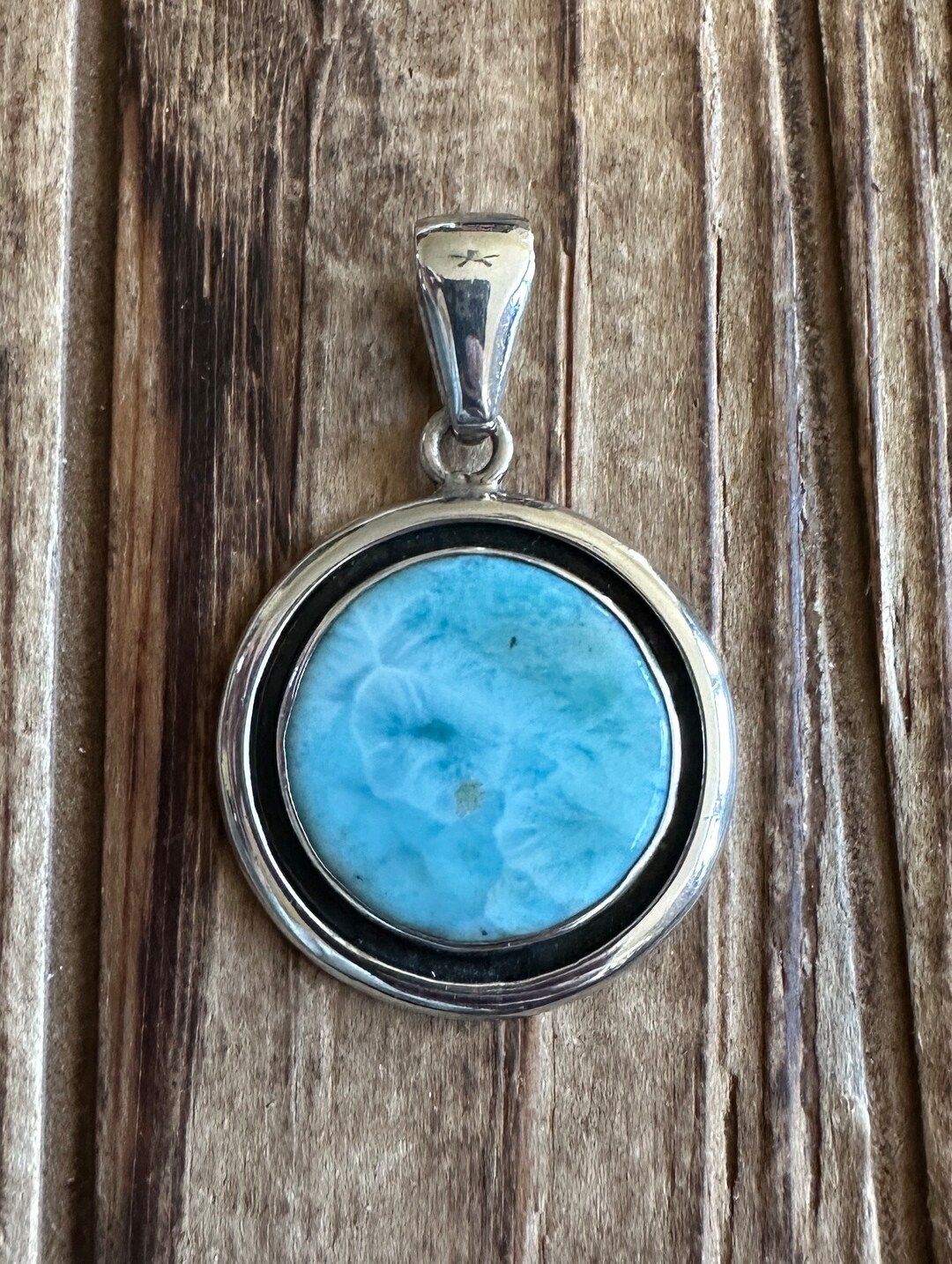 Larimar Fine 950 Sterling Silver Pendant by Charles Albert, Dominican ...