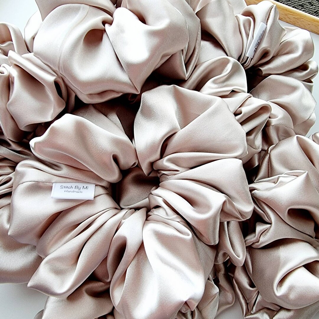 Deluxe Satin Scrunchie, XXL, Extra Large, Jumbo, Oversized - 10 Colours ...