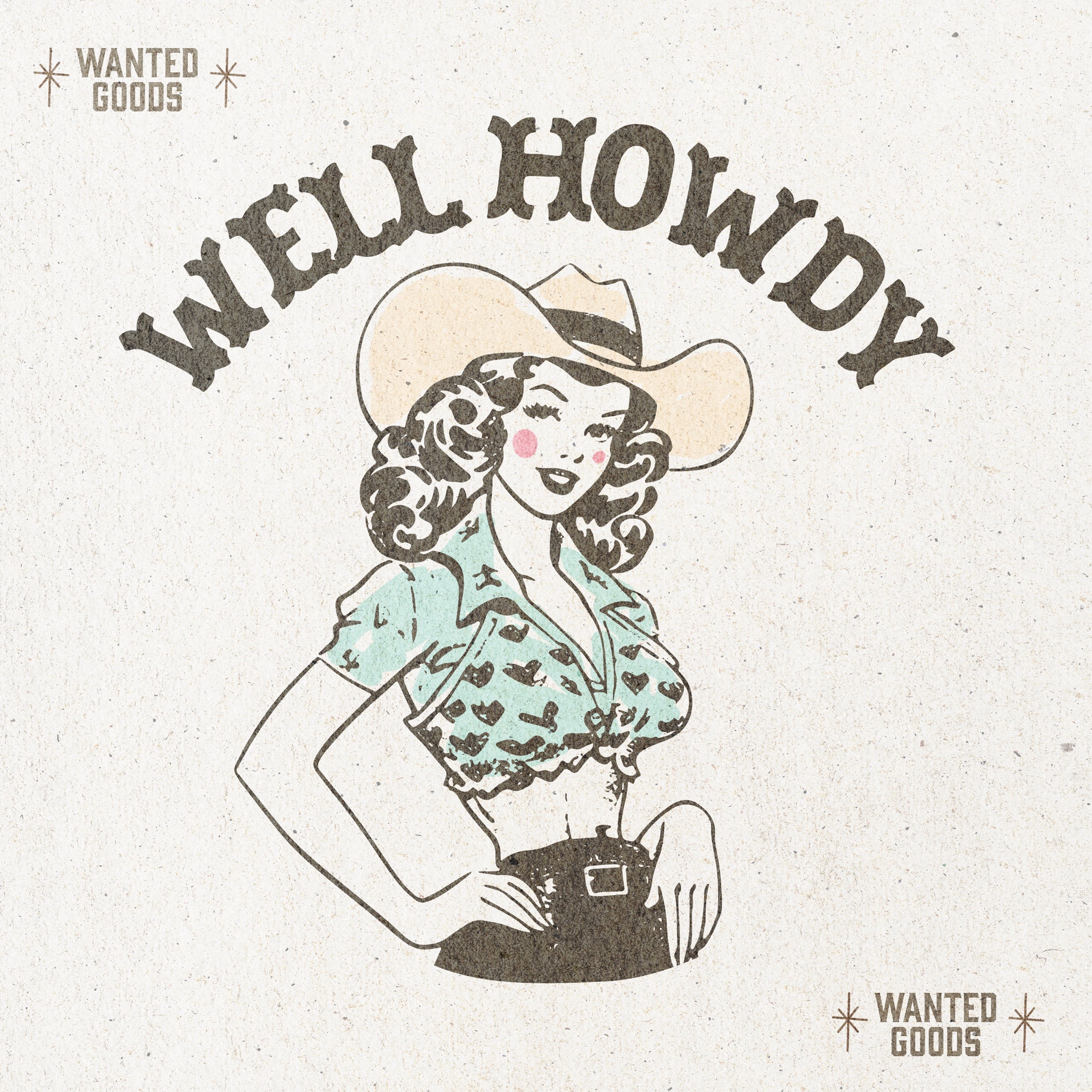 Retro Cowgirl Howdy Transparent PNG Digital Download Cowgirl ...