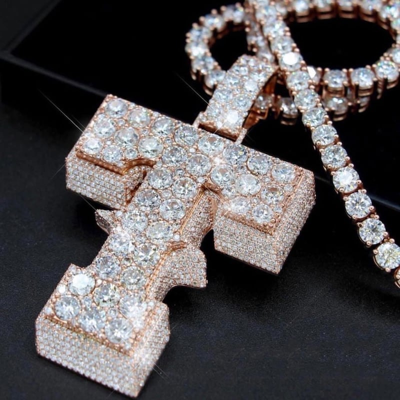 Iced Out Letter Pendant - Etsy