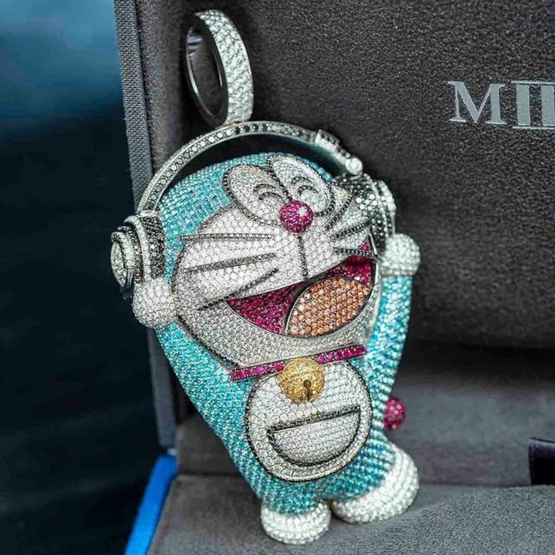 Fully Iced Out Diamond Cartoon Pendant ,925 Silver Diamond Pendant ...