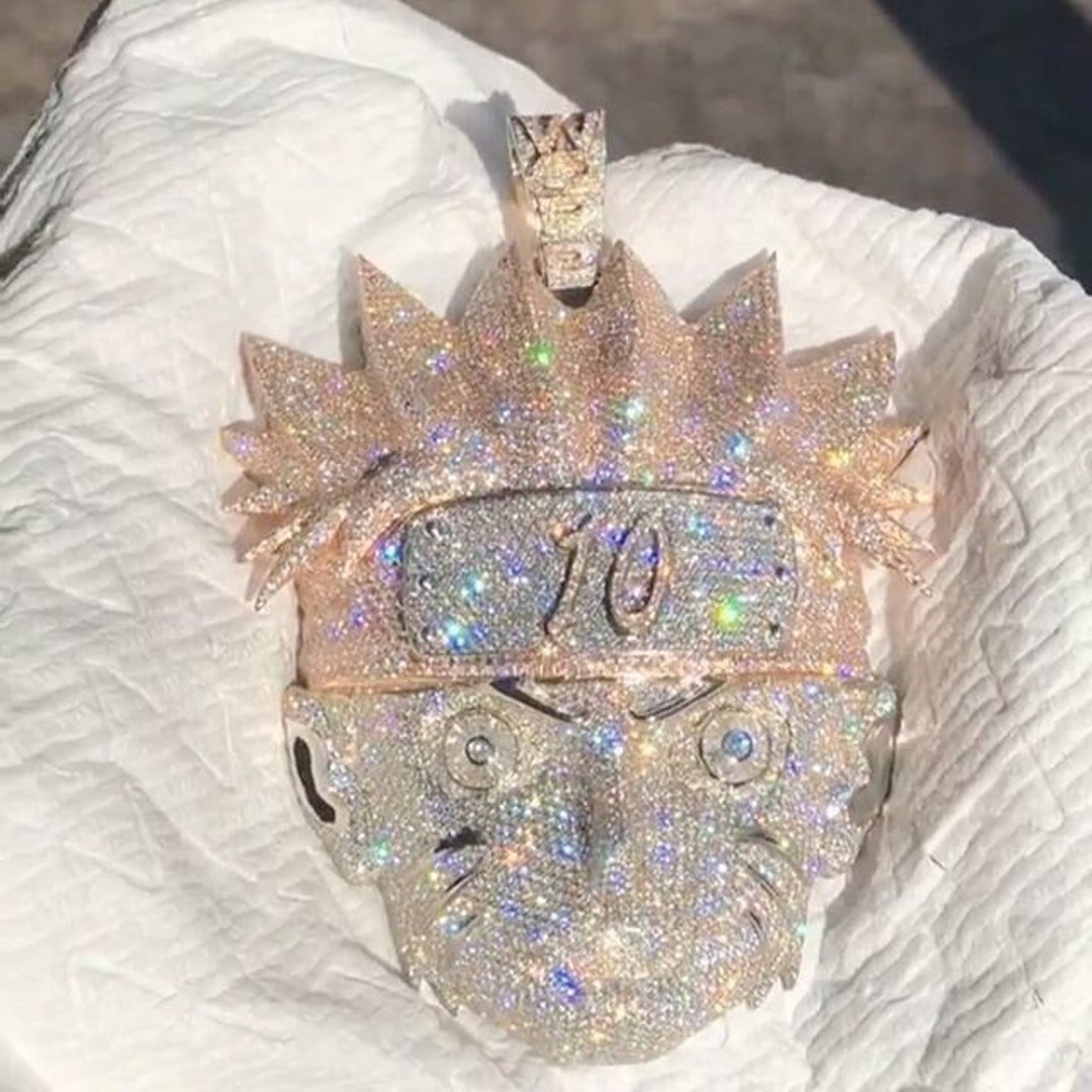 Fully Iced Out 3D Custom Cartoon Pendant/real Moissanite Diamond ...