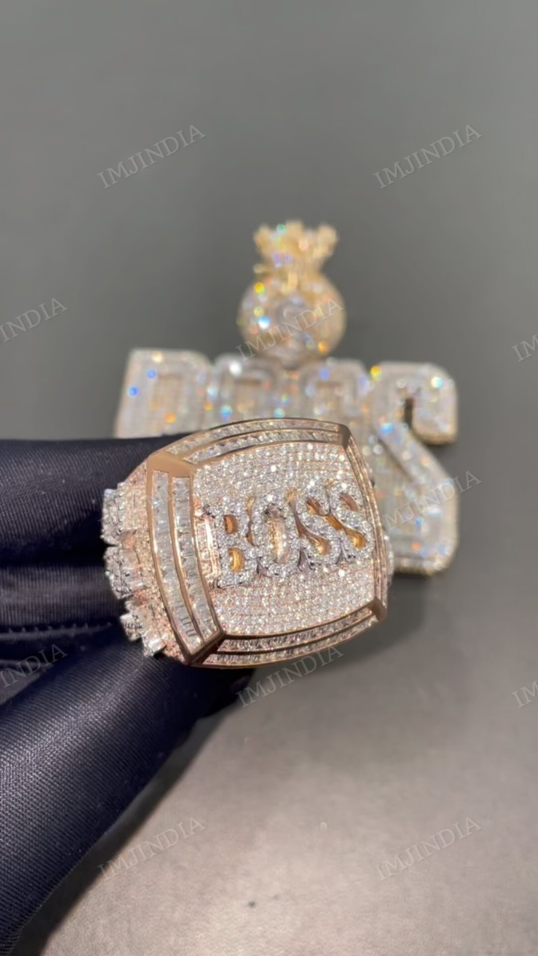 Iced Out Championship Ring, Custom Ring, Hip Hop Ring, Letter Ring ...