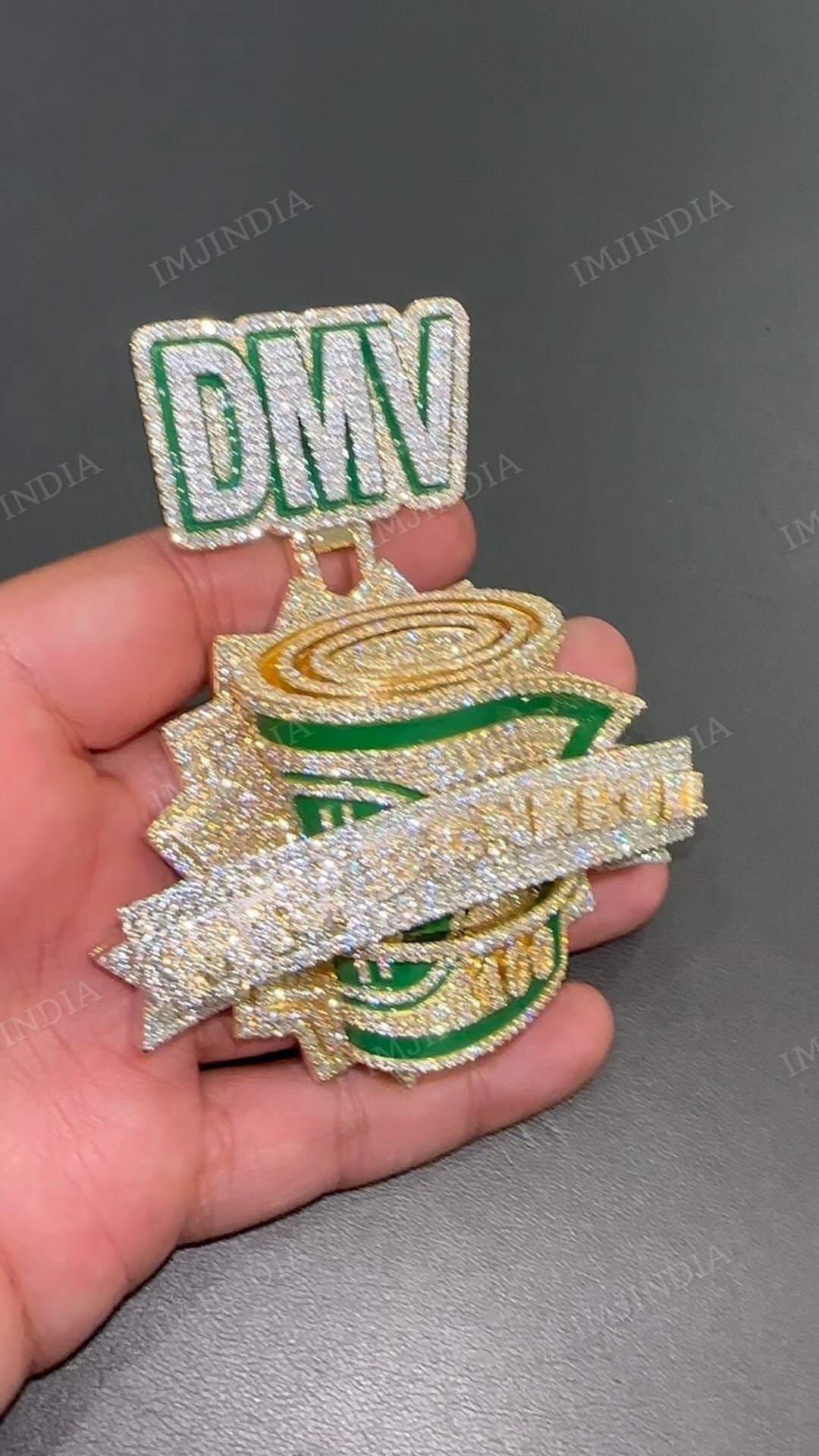 Iced Out Logo Hip Hop Pendant for Men, Iced Out Custom Money Pendant ...