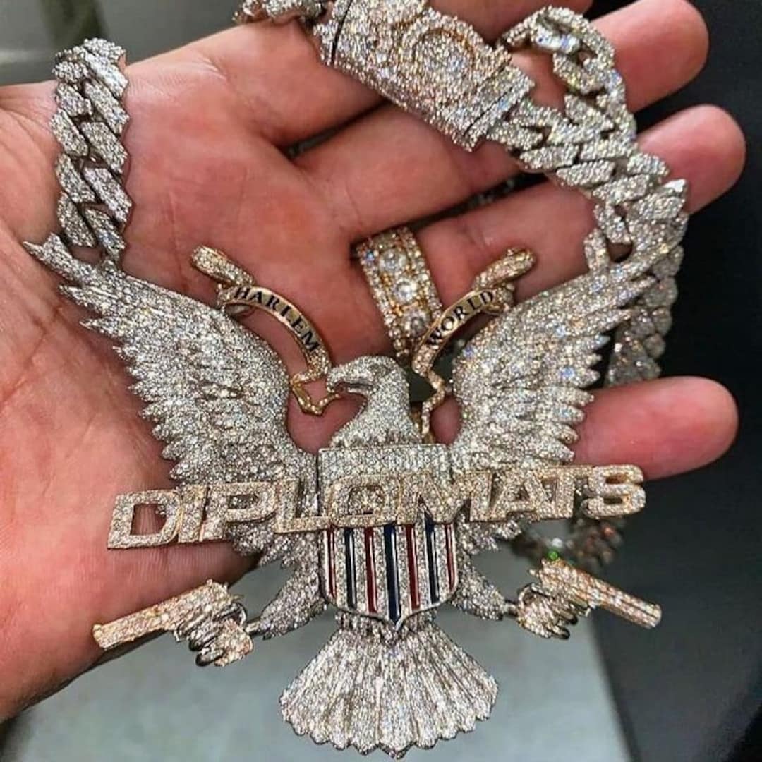 Diplomats Custom Moissanite Pendant, Designer Logo Customized Pendant ...