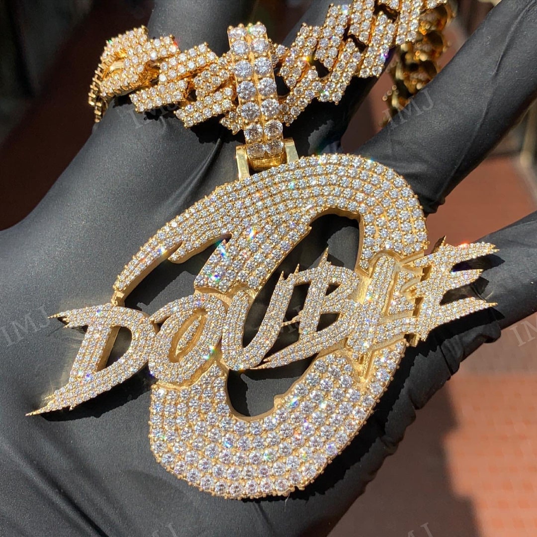 Fully Iced Out Pendant, Custom Name/number/letter/logo Pendant ...