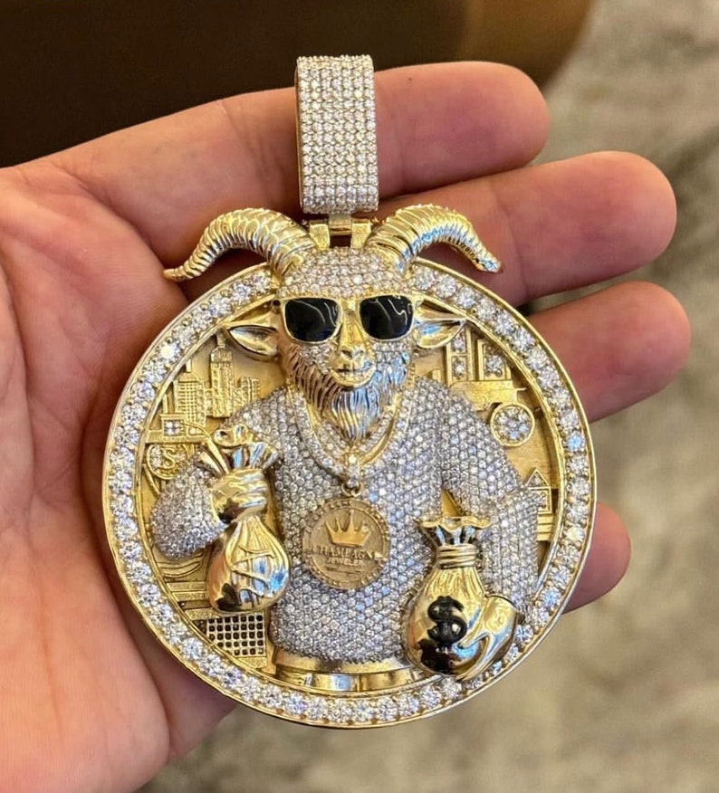 Iced Out Animal Pendant, Custom Logo Pendant, Iced Custom Pendant, Pass ...