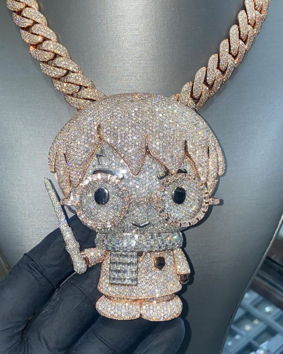 Iced Out Cartoon Hip Hop Pendant for Men, Iced Out Cartoon Pendant for ...