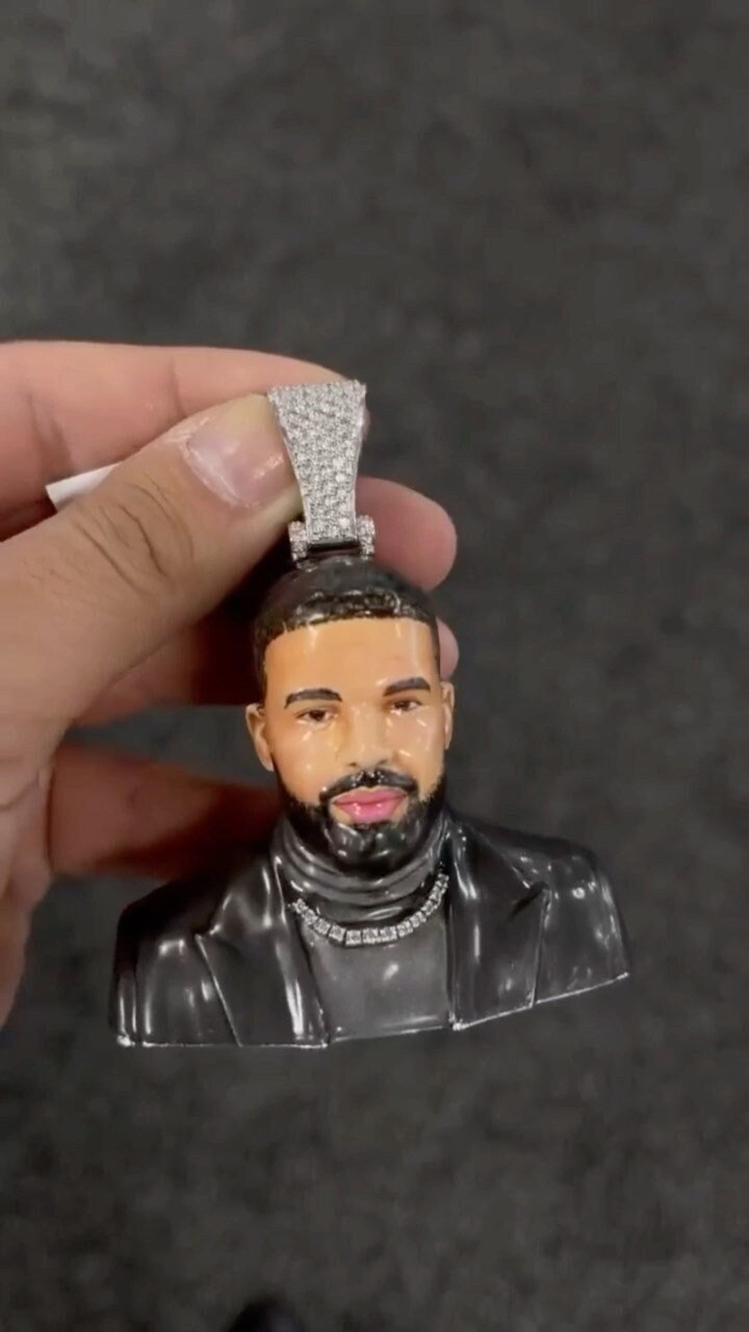 Custom Portrait Pendant, 3D Custom Photo Pendant for Men, Enamel ...