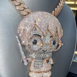 Iced Out Cartoon Hip Hop Pendant for Men, Iced Out Cartoon Pendant for ...