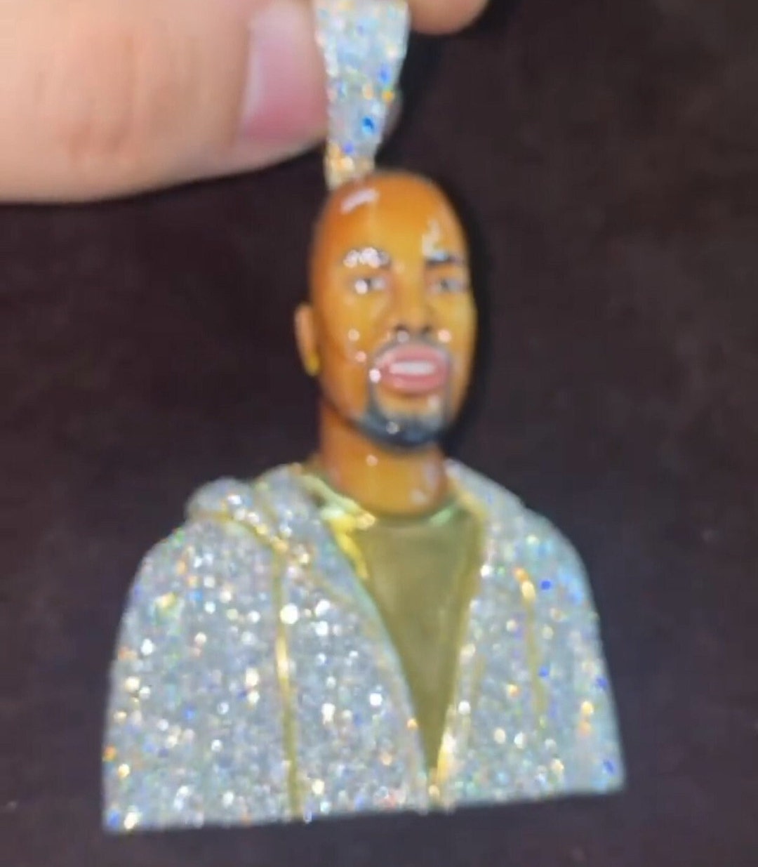 Custom Portrait Pendant, 3D Custom Photo Pendant for Men, Enamel ...