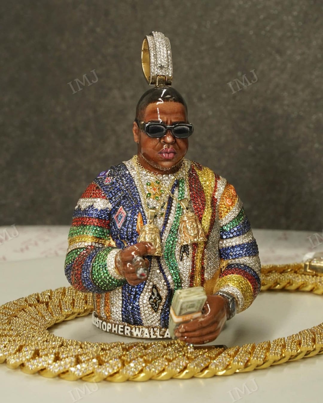 Hyper Realism Pendant, 3D Enamel Portrait Hip Hop Pendant, Iced Out ...