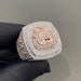 Iced Out Logo Ring, Two Tone Hip Hop Ring for Him, Championship Ring ...