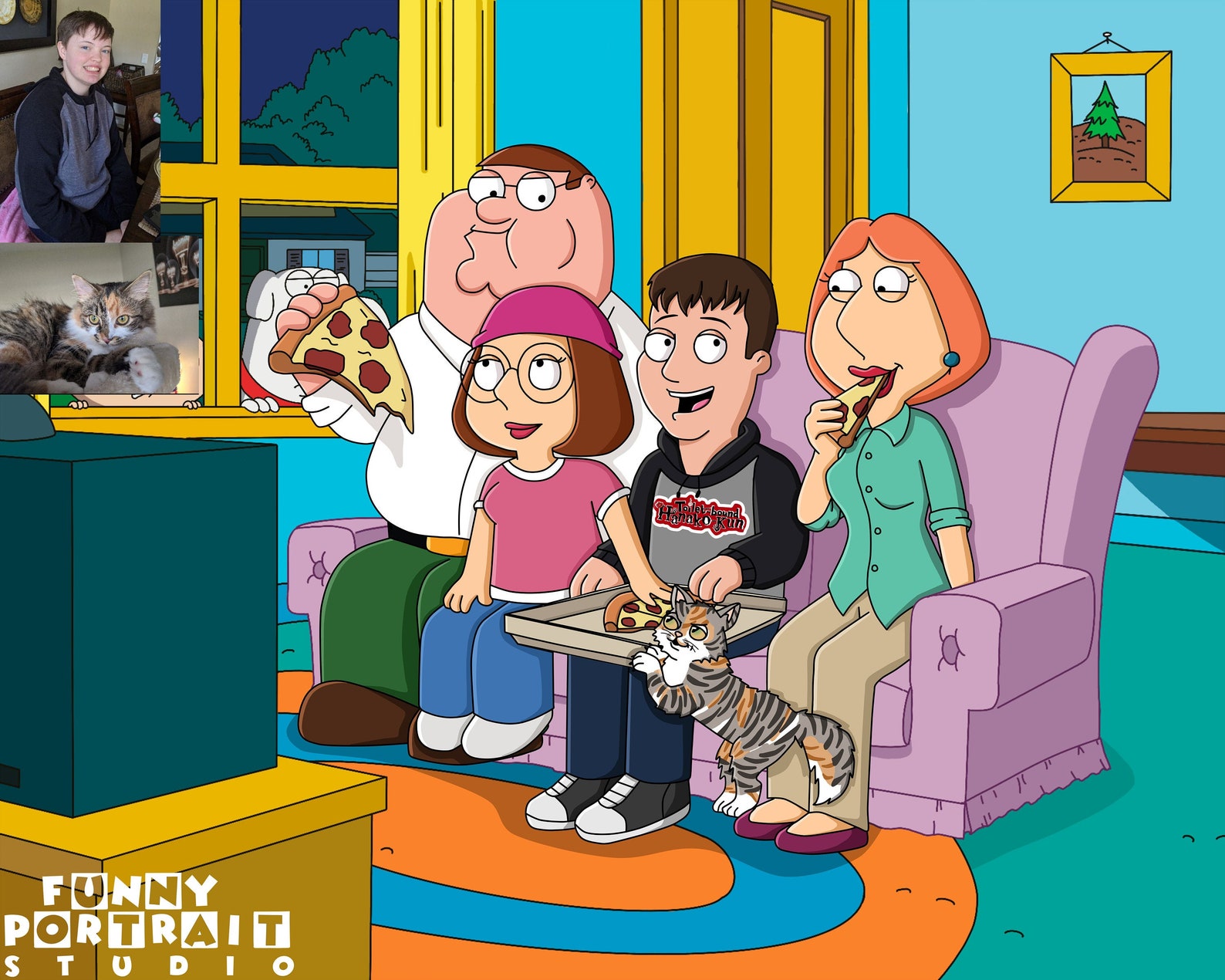 Custom portrait in Family guy style Family Guy portrait | Etsy