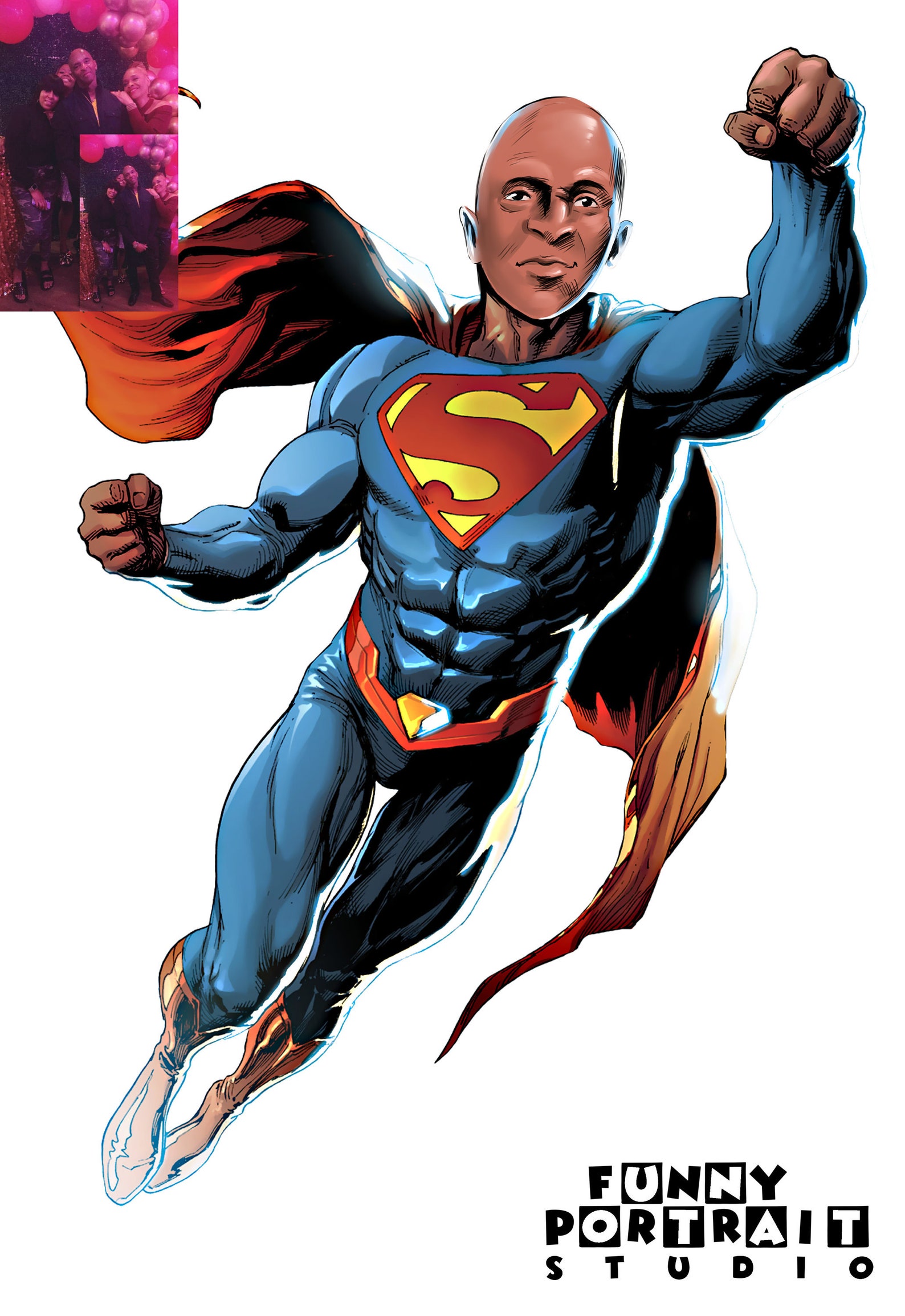 Custom superhero portrait in style custom superhero drawings | Etsy