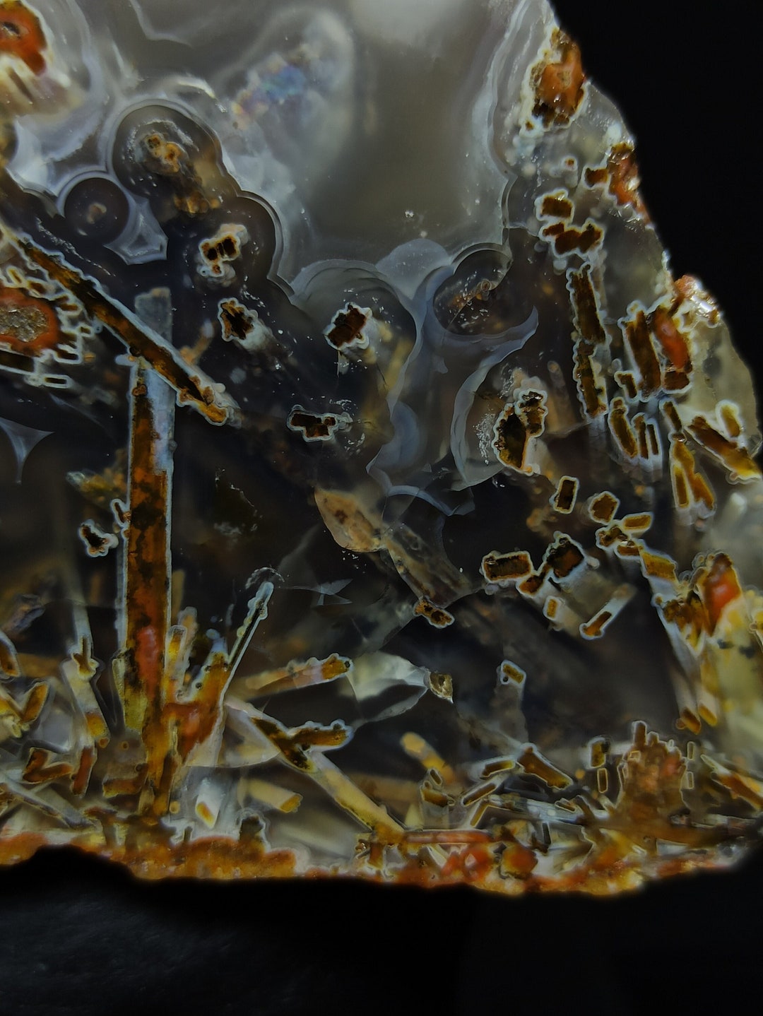 Gray and Brown Stick Agate, Gray Tube Agate, Turkish Stick Agate ...