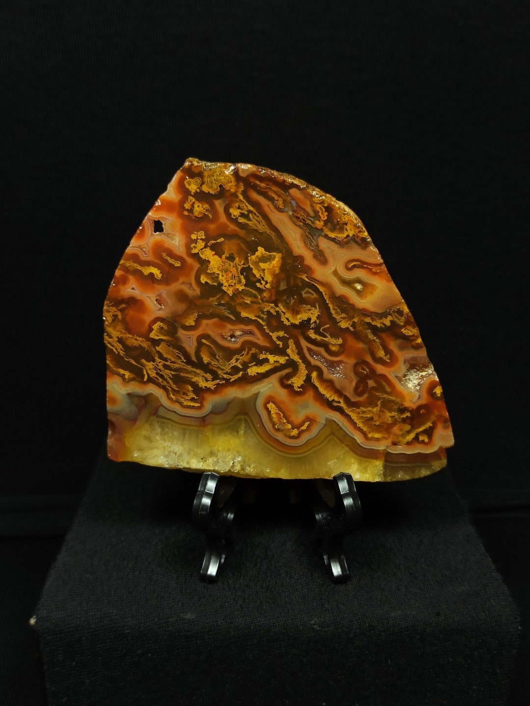 Orange Moss and Plume Agate Slab Crystal Banded Agate Slab - Etsy