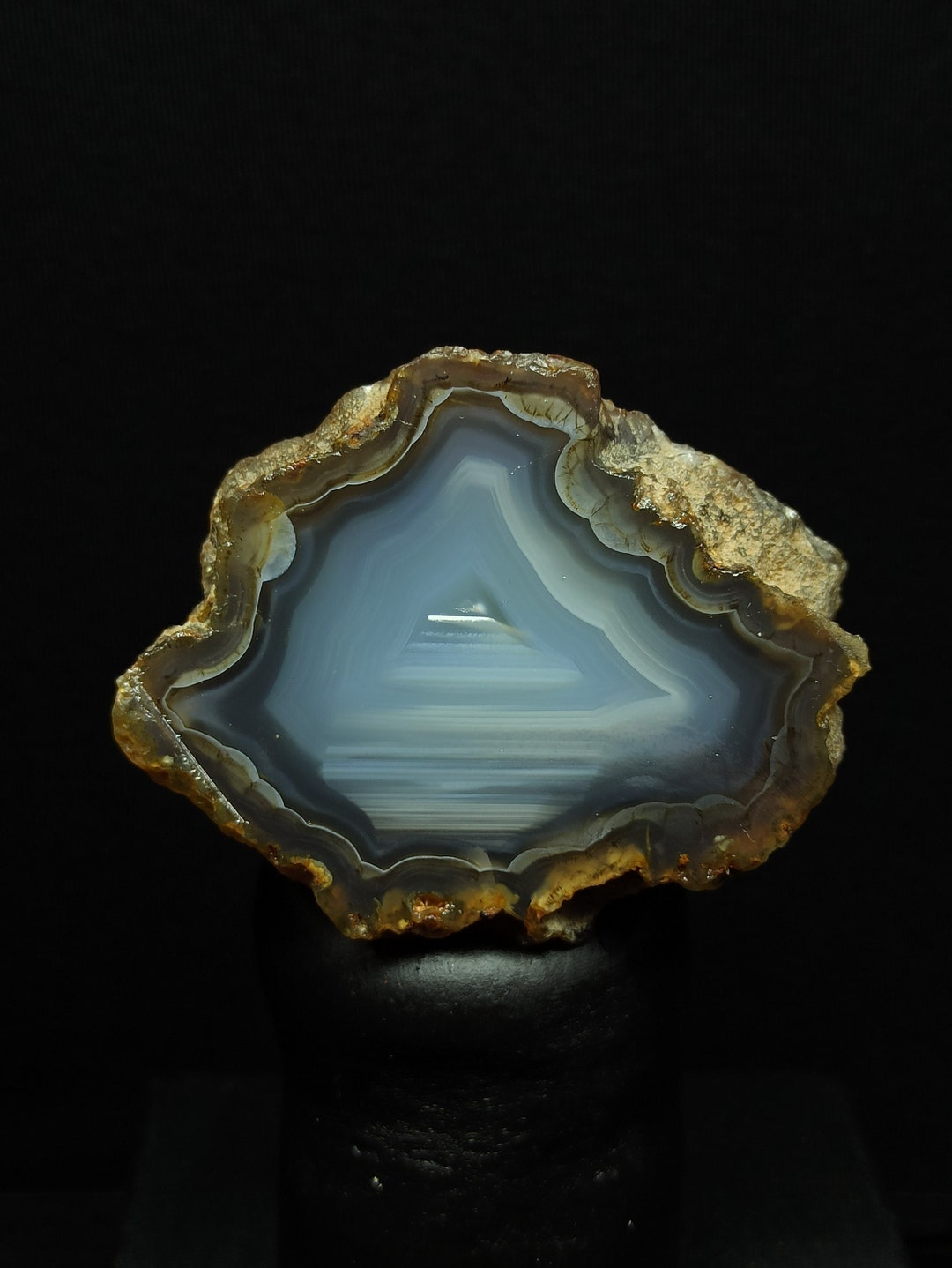 Ocean View, Blue and White Waterline Banded Agate, Blue Banded Agate ...