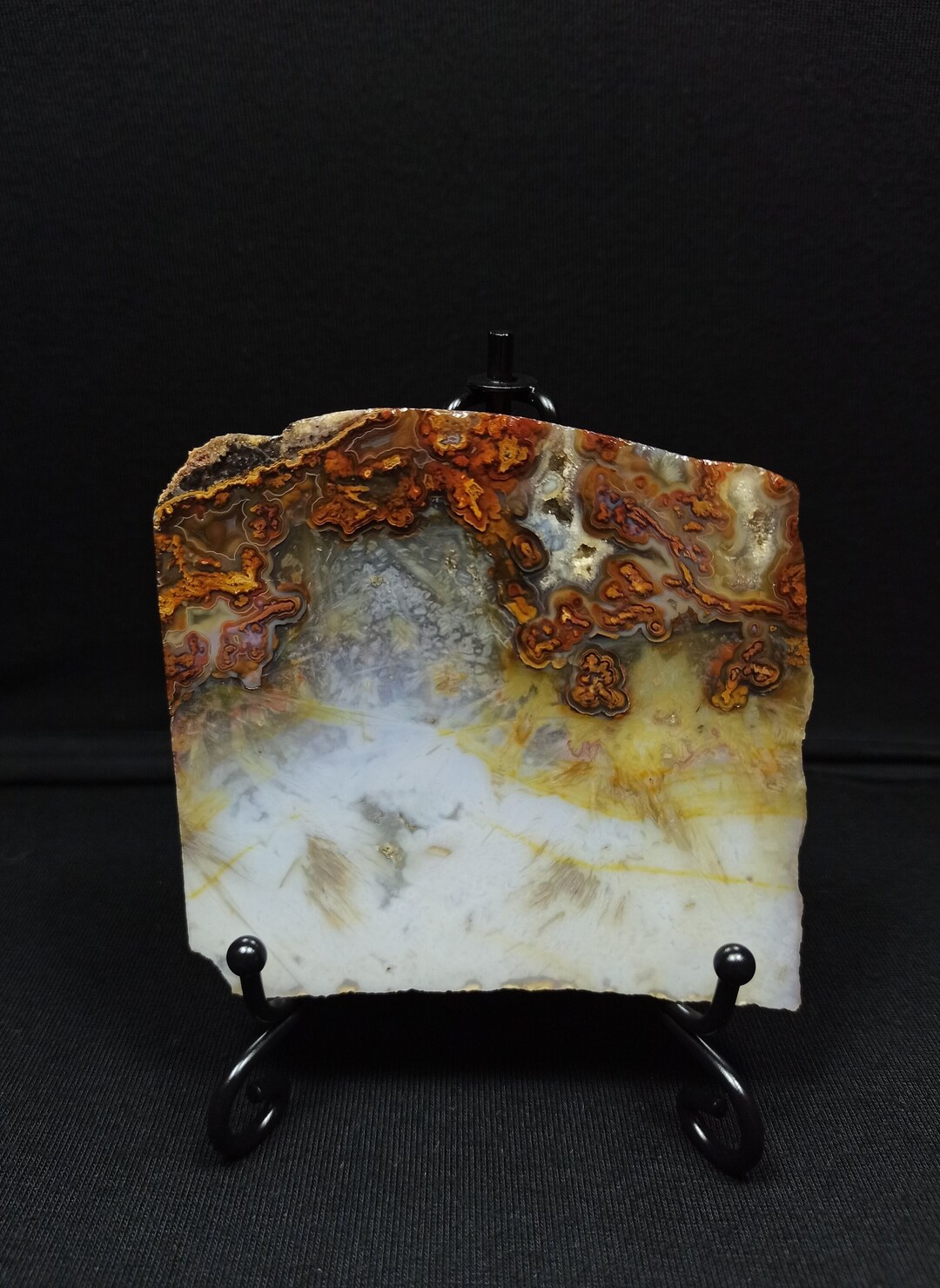 Moss Chalcedony Agate Slab, Metaphysical Crystals, Polished Turkish ...