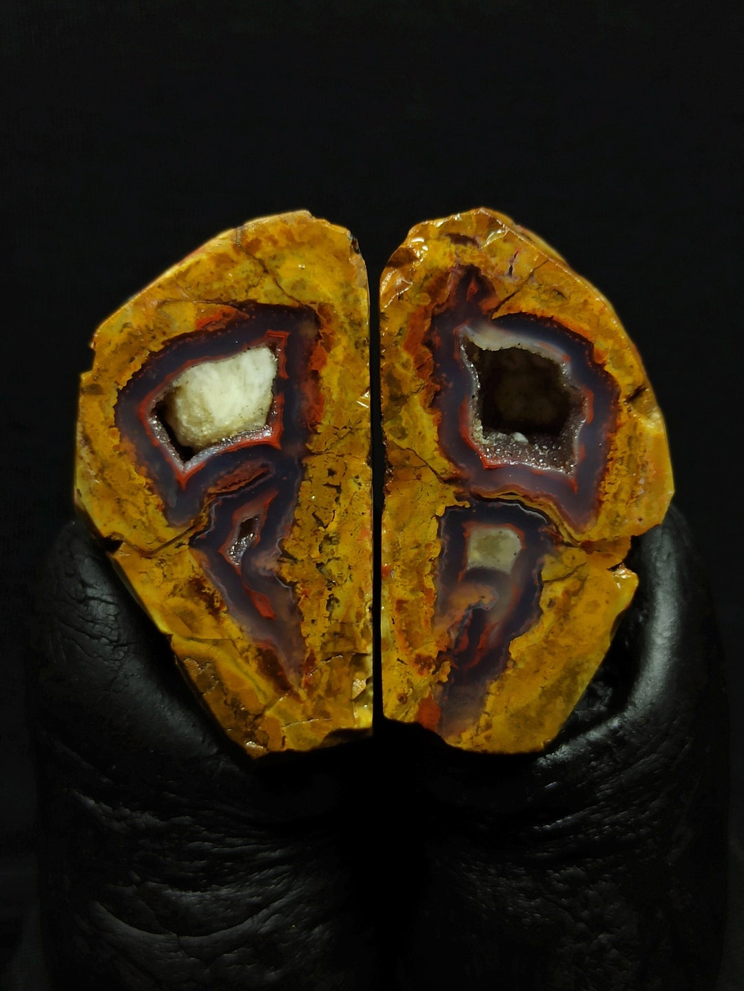 Red Banded and Crystal Geode Agate, Yellow Agate, Quartz Tokat Turkey ...