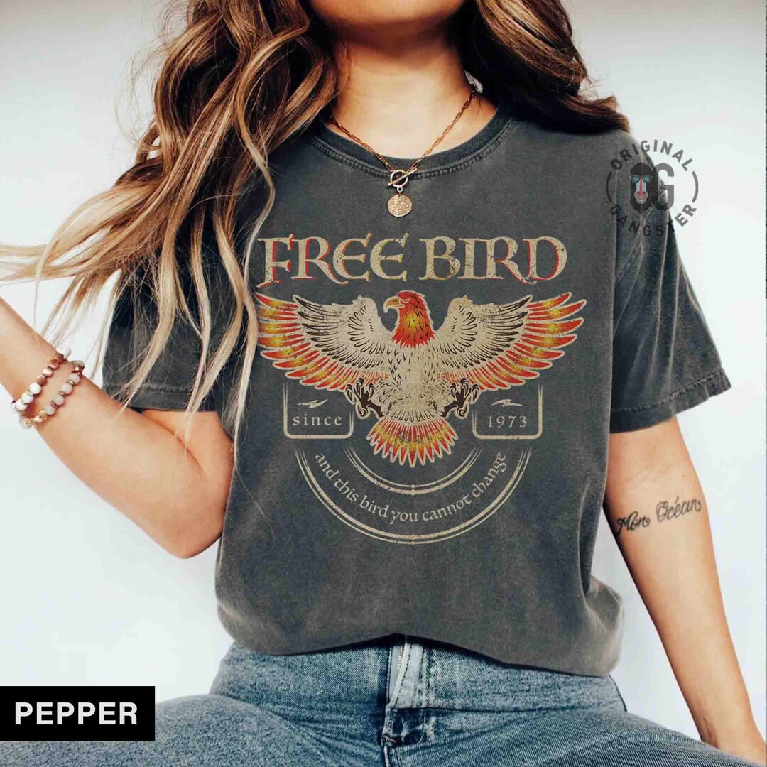 Free Bird Shirt, Comfort Colors Band Tshirt, Old School Band T-shirt ...
