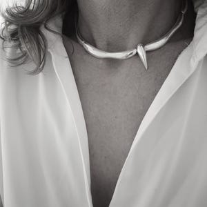 Singular Choker - Sculptural Silver Statement Necklace, Handmade ...