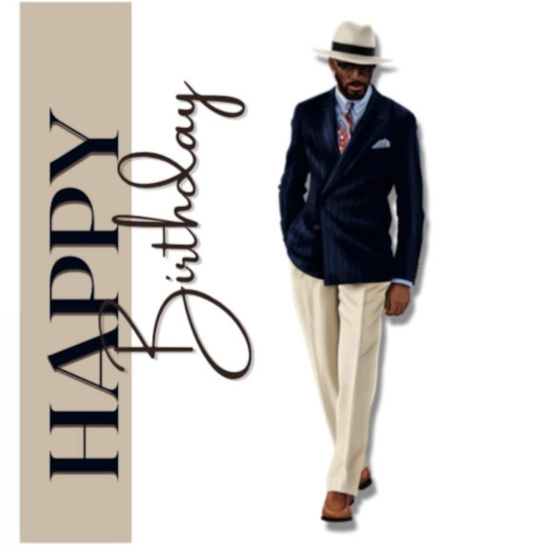 The Debonair Gentleman Birthday Card - Etsy