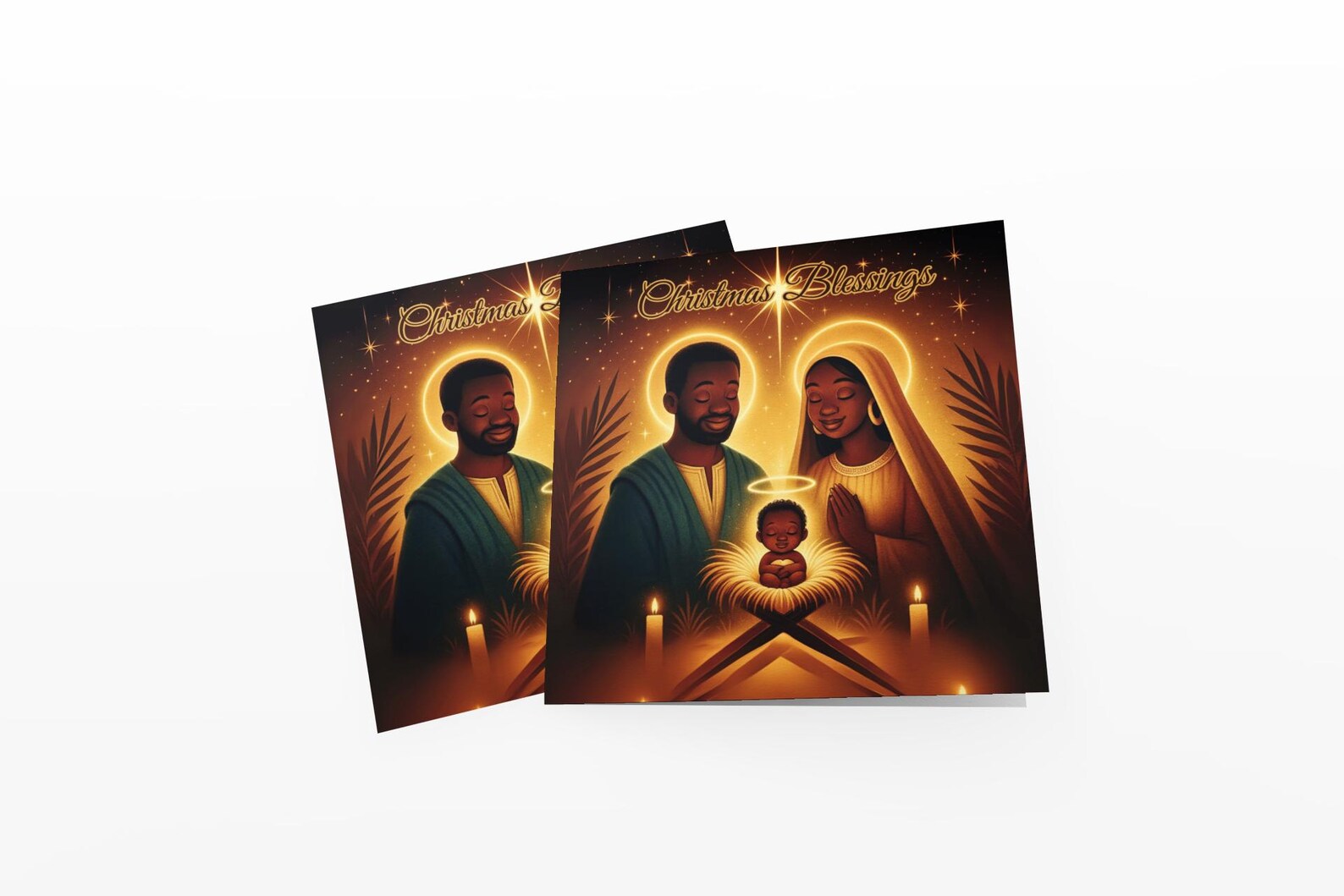 Christmas Blessings Nativity Card – Inclusive Holy Family Design - Etsy