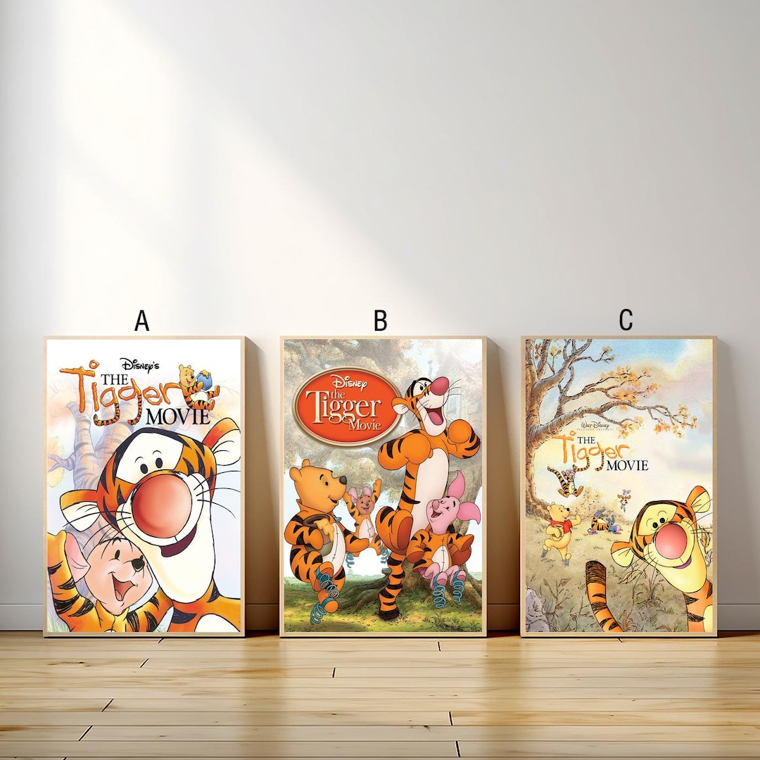 The Tigger Movie Poster, Canvas Print, Wall Art Canvas Painting Living ...