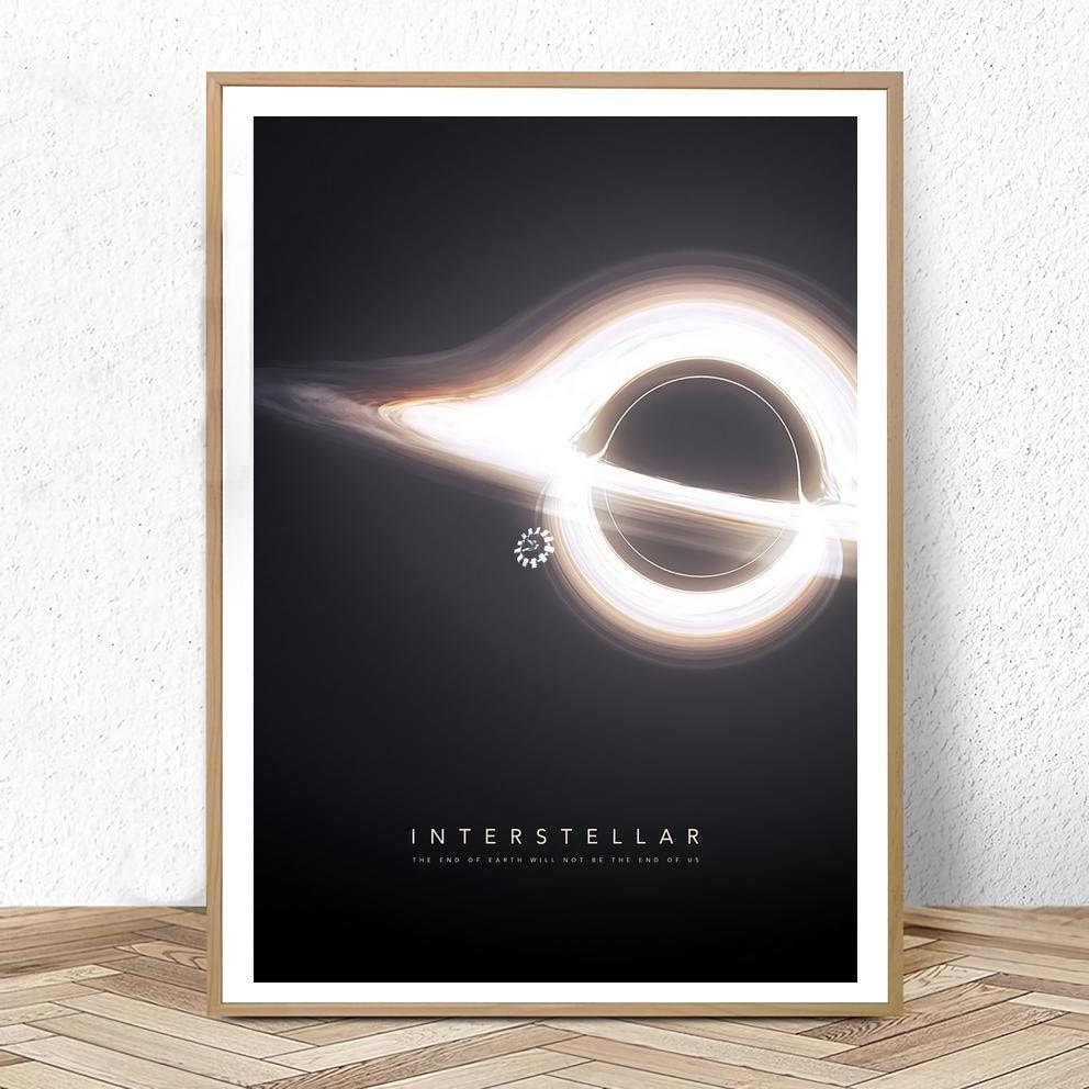 Interstellar Movie Poster, Canvas Print, Wall Art Canvas Painting ...